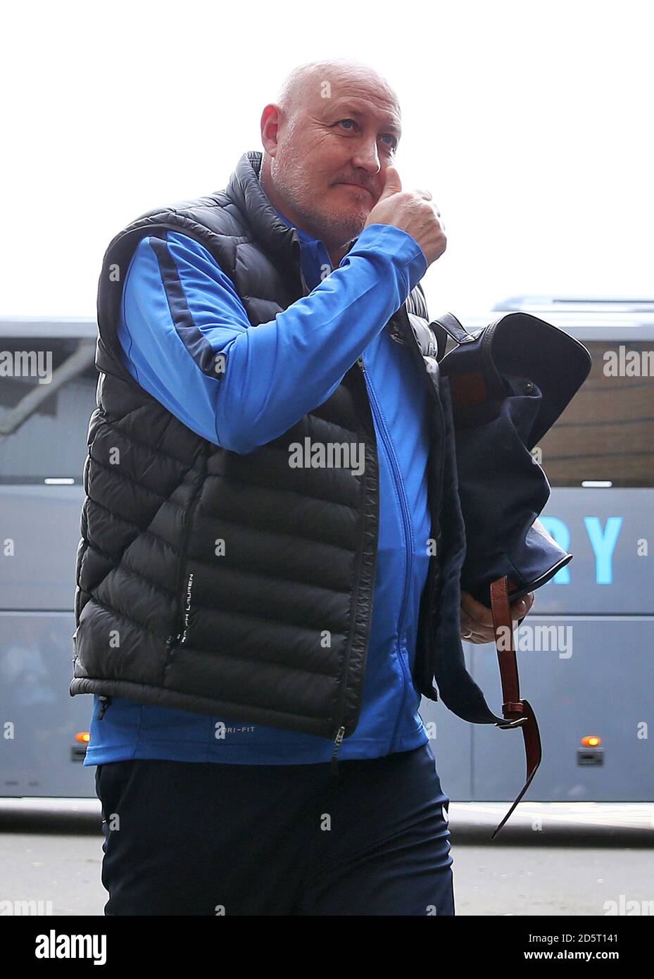 Coventry City manager Russell Slade arriving before the game Stock ...