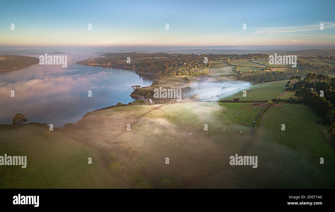 elford Passage, Cornwall, Aerial Panoramic Stock Photo - Alamy