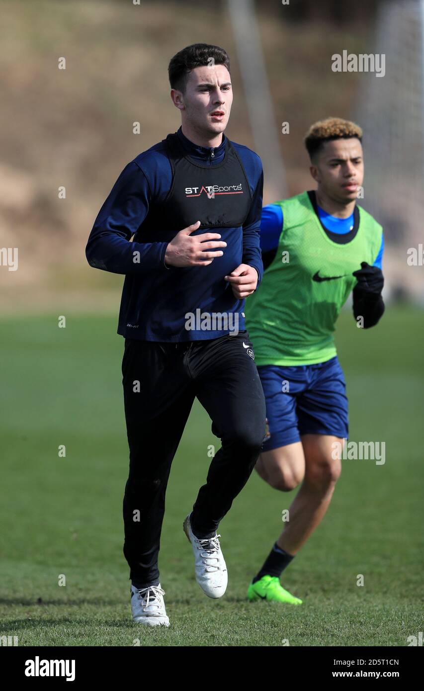 Coventry City's Jacob Whitmore (left) and Kyle Spence during a training ...