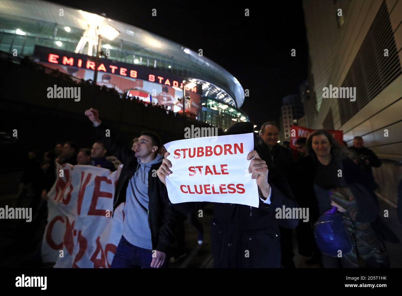 Emirates stadium protest hi-res stock photography and images - Alamy
