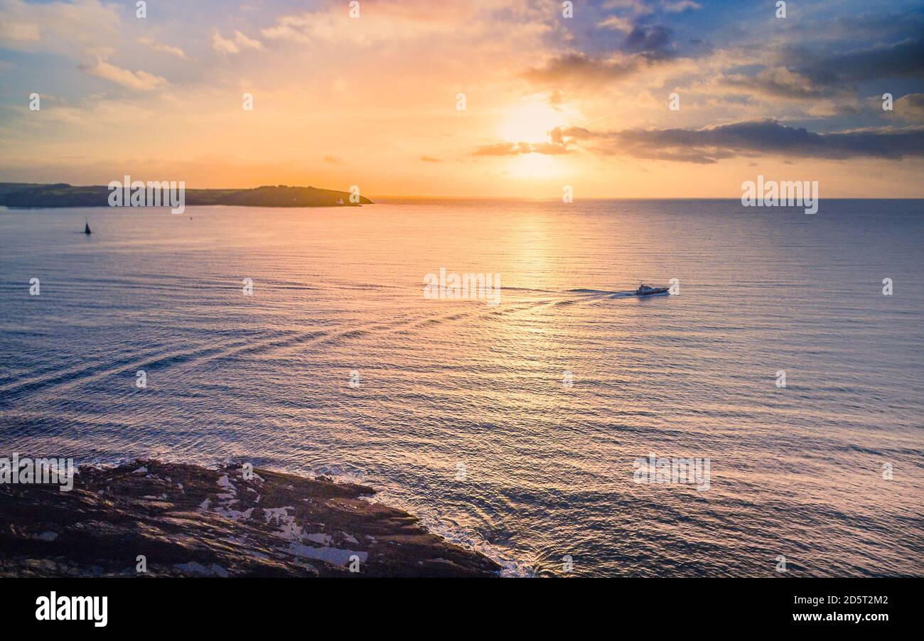 Pendennis Point, Falmouth Bay, Cornwall Stock Photo - Alamy