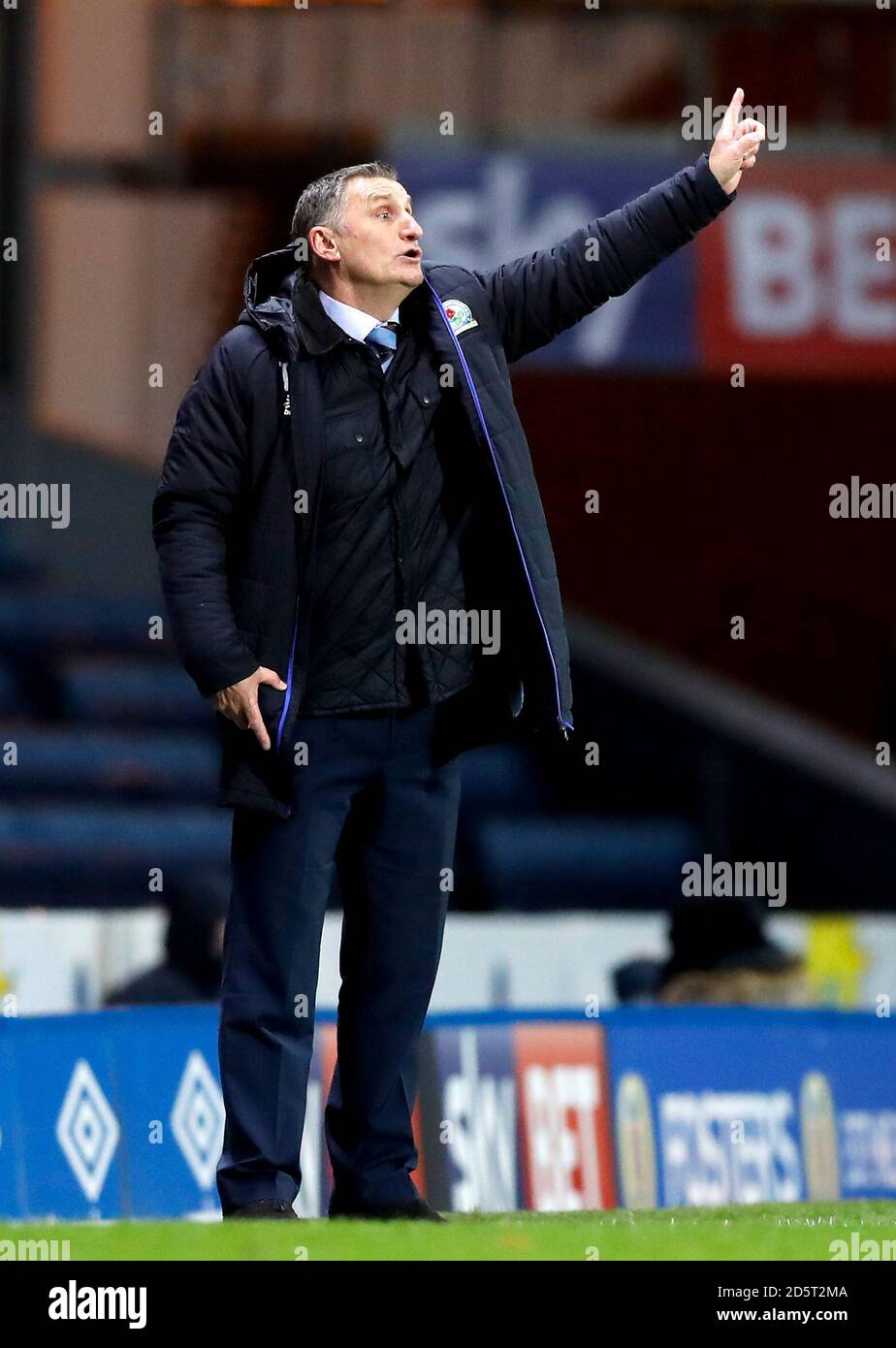 Blackburn Rovers manager Tony Mowbray Stock Photo - Alamy