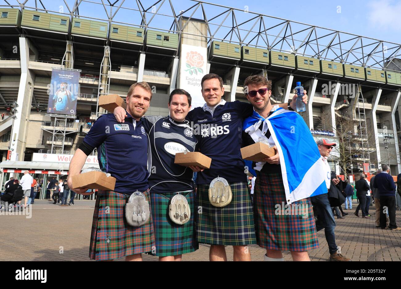 Scotland fans outside the stadium before the game Stock Photo - Alamy