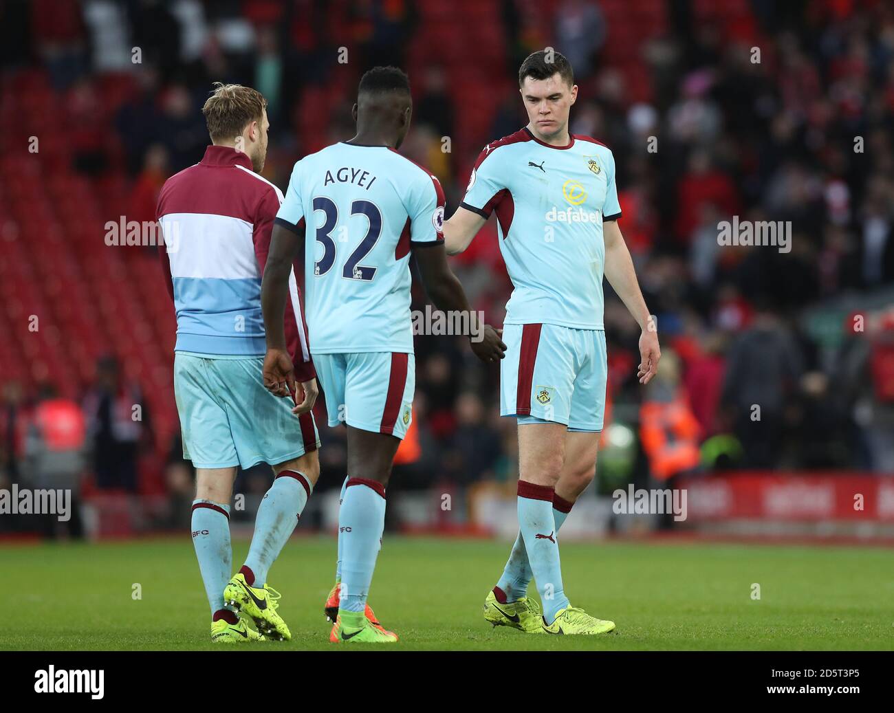 Burnley's Michael Keane (right) and Daniel Kofy Agyei (left) after the ...