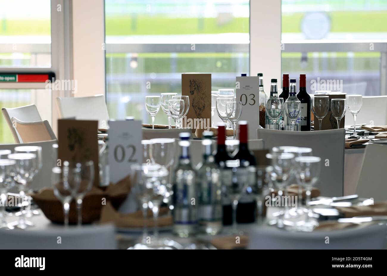 Table settings in The Chez Roux Restaurant during day one of the 2017 ...
