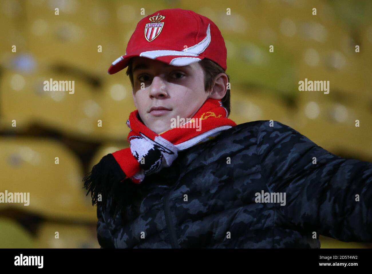 A Monaco supporterin the stands Stock Photo - Alamy