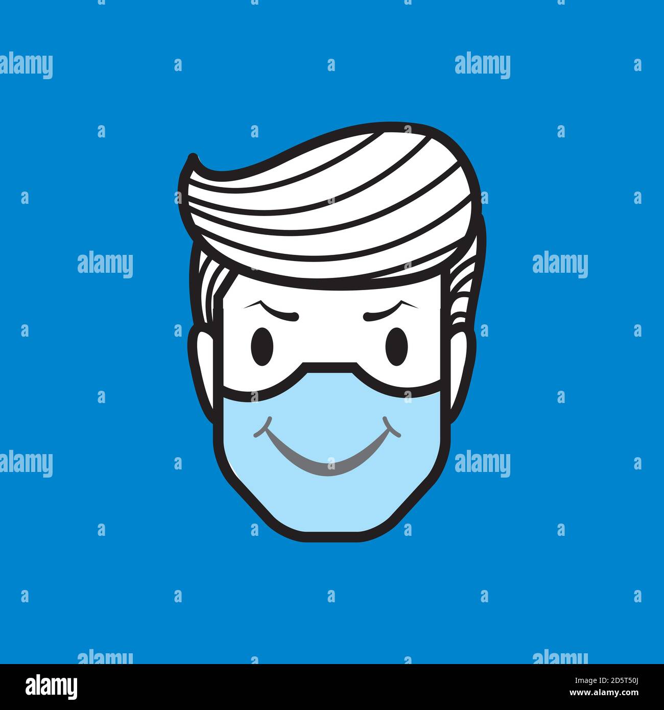Boy with face mask vector logo > Boy with face mask vector sign.Boy ...