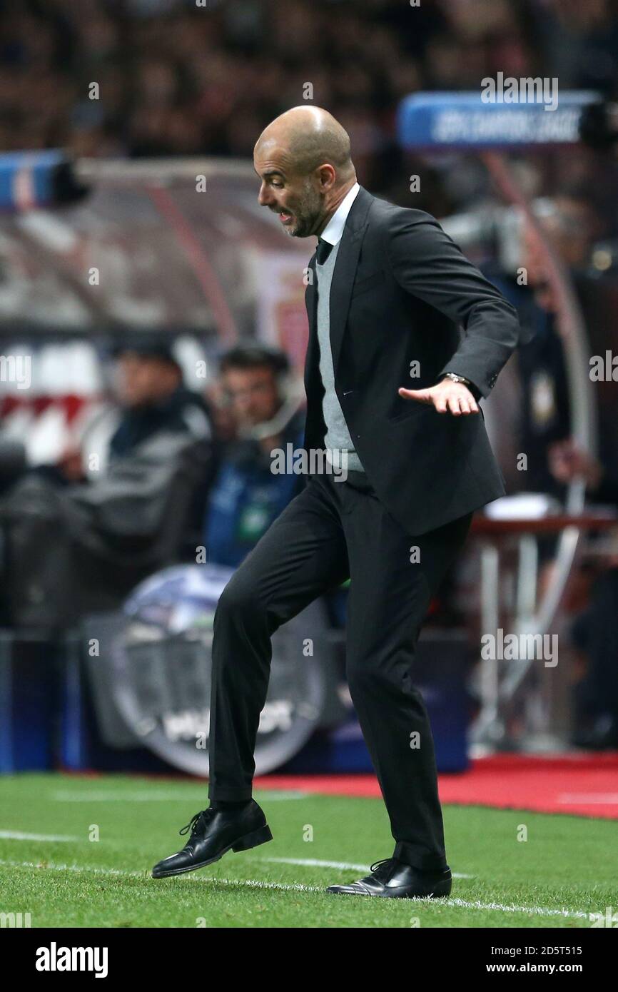 Manchester City manager Pep Guardiola on the touchline Stock Photo - Alamy