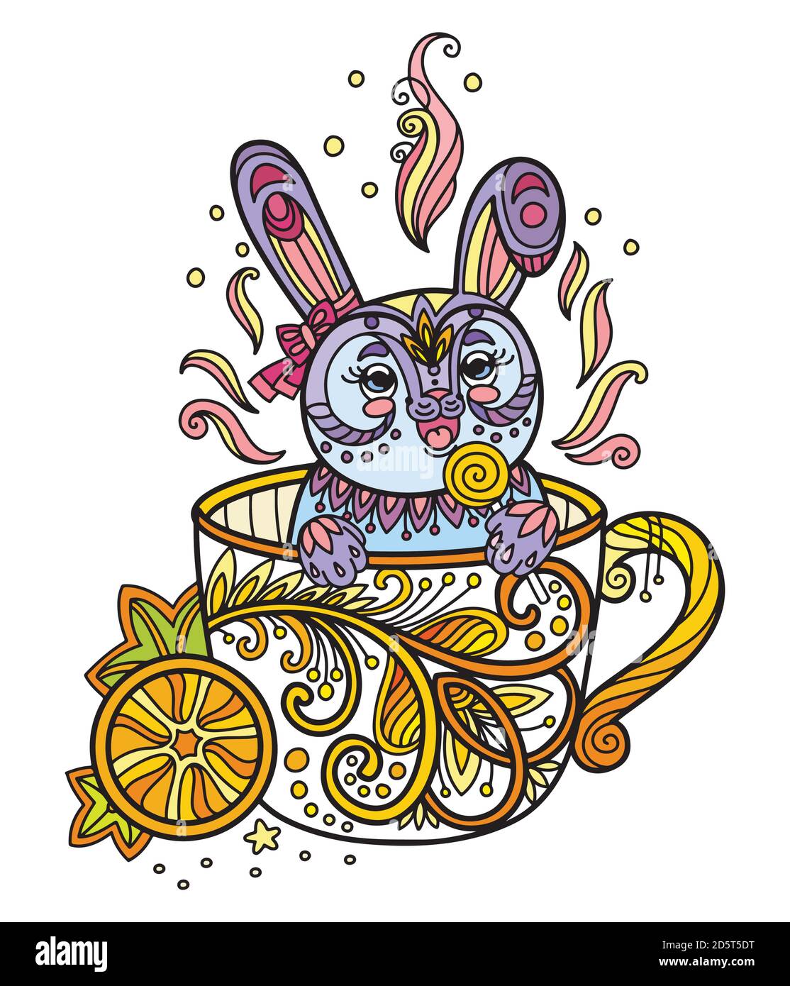 Rabbit in home Stock Vector Images - Alamy