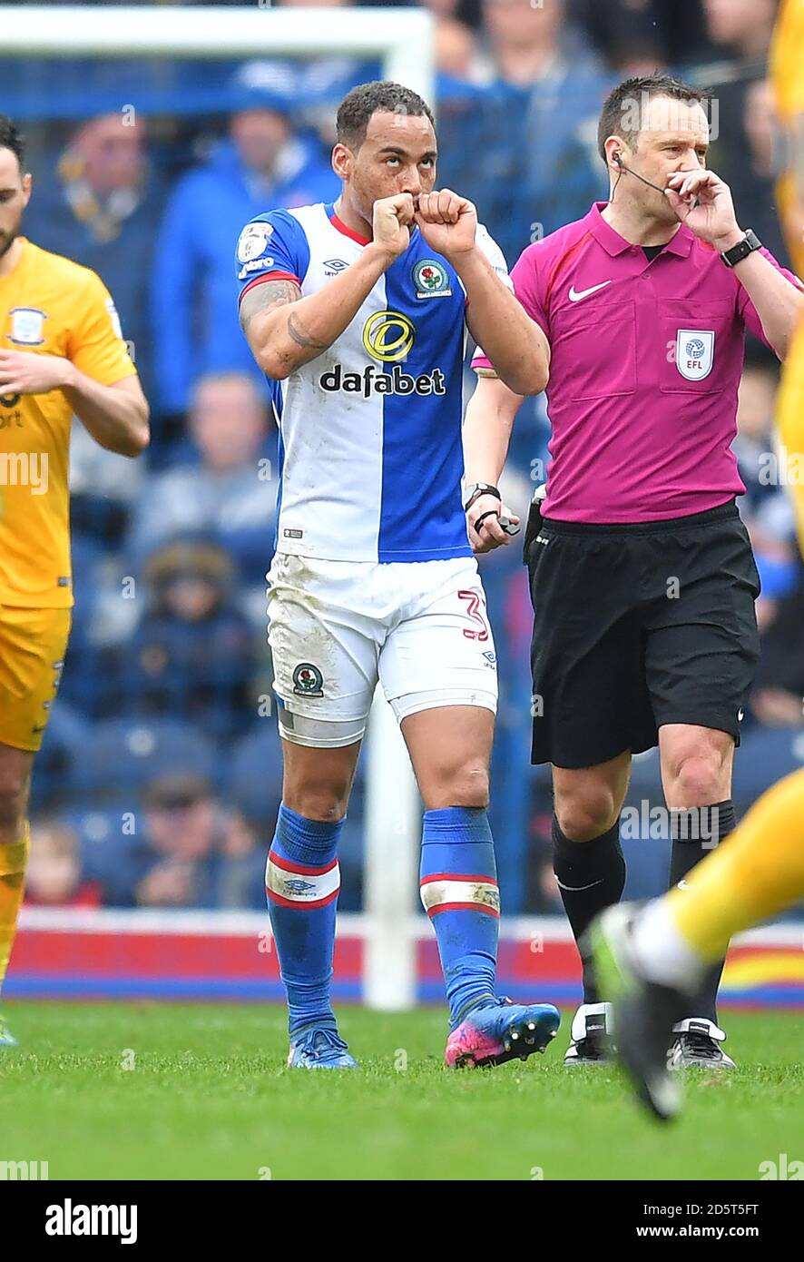Blackburn Rovers' Elliott Bennett celebrates scoring his team's 1st ...
