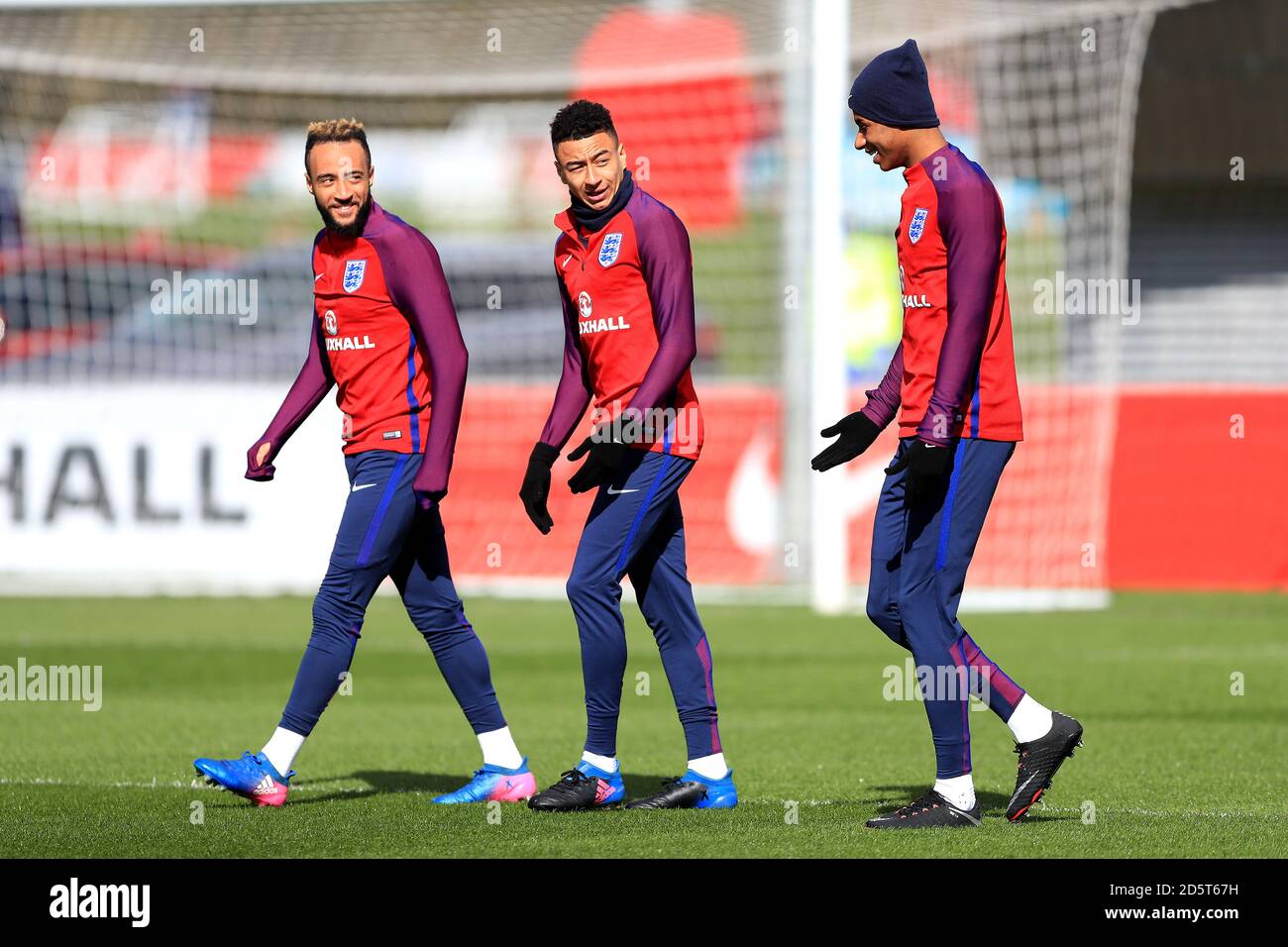 England's Nathan Redmond (left), Jesse Lingard (centre) and Marcus ...