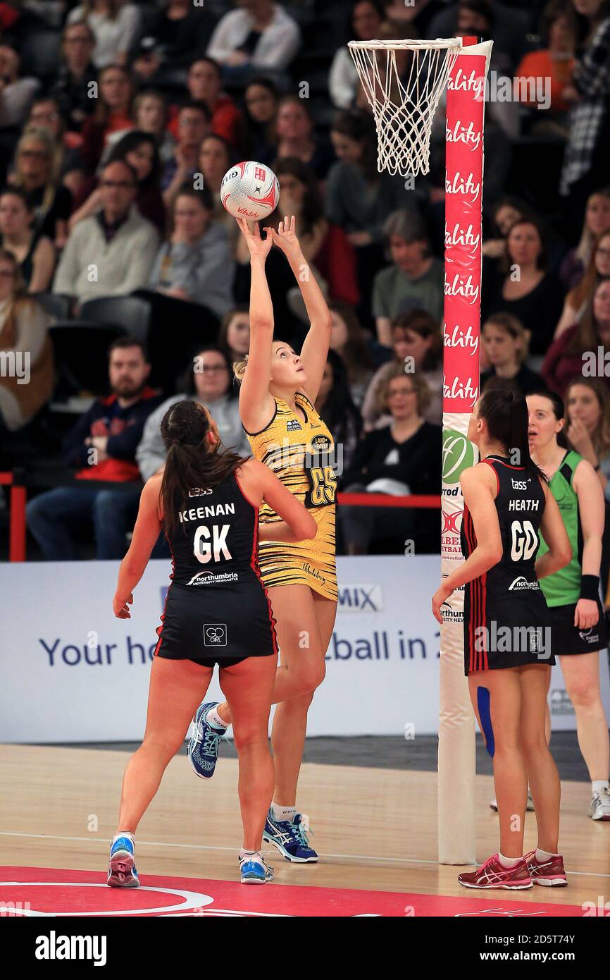 Wasps Netball George Fisher in action Stock Photo - Alamy