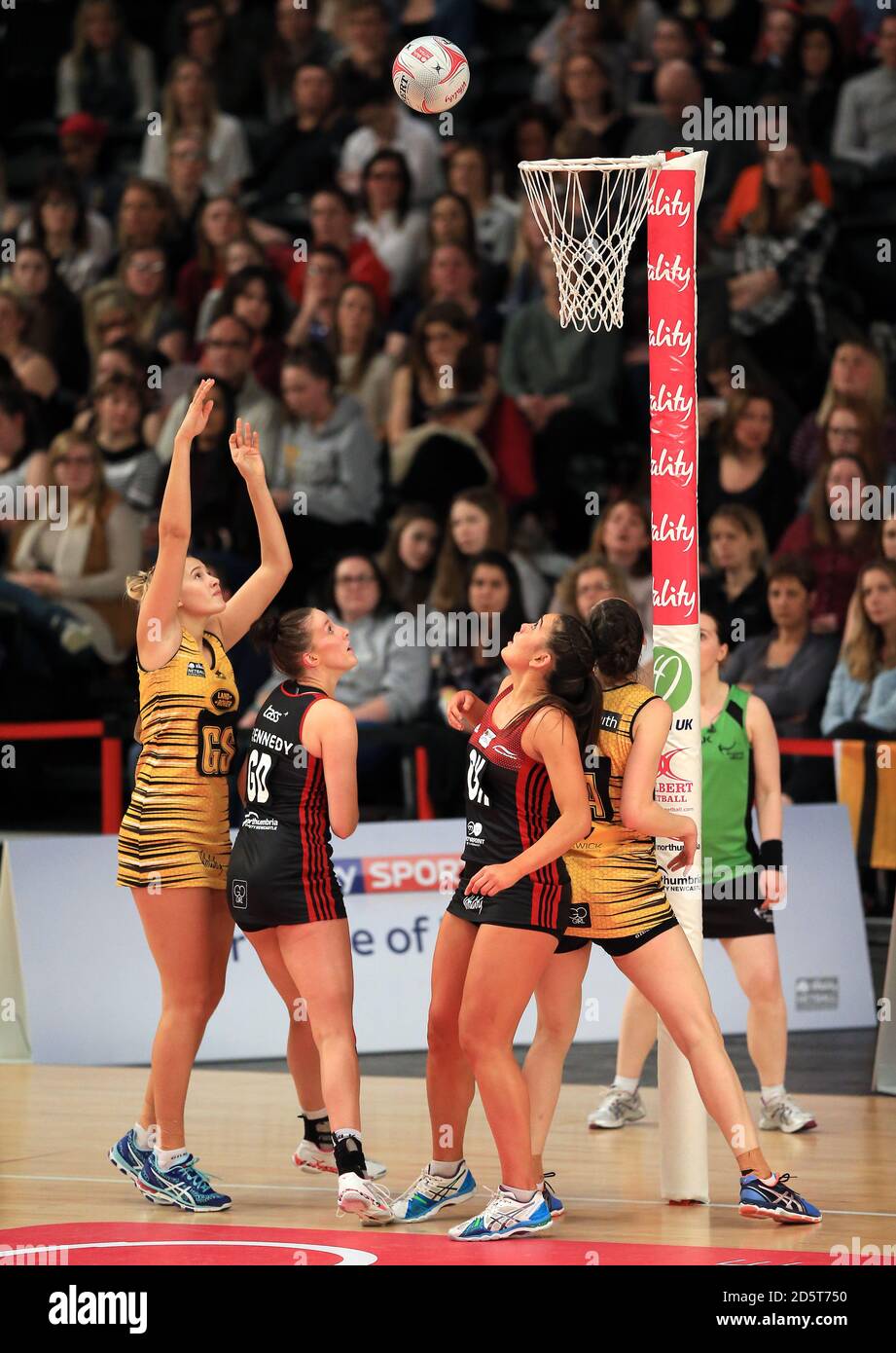 Wasps Netball George Fisher (left) in action Stock Photo - Alamy