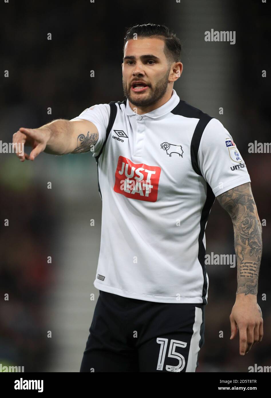 Derby County's Bradley Johnson Stock Photo - Alamy