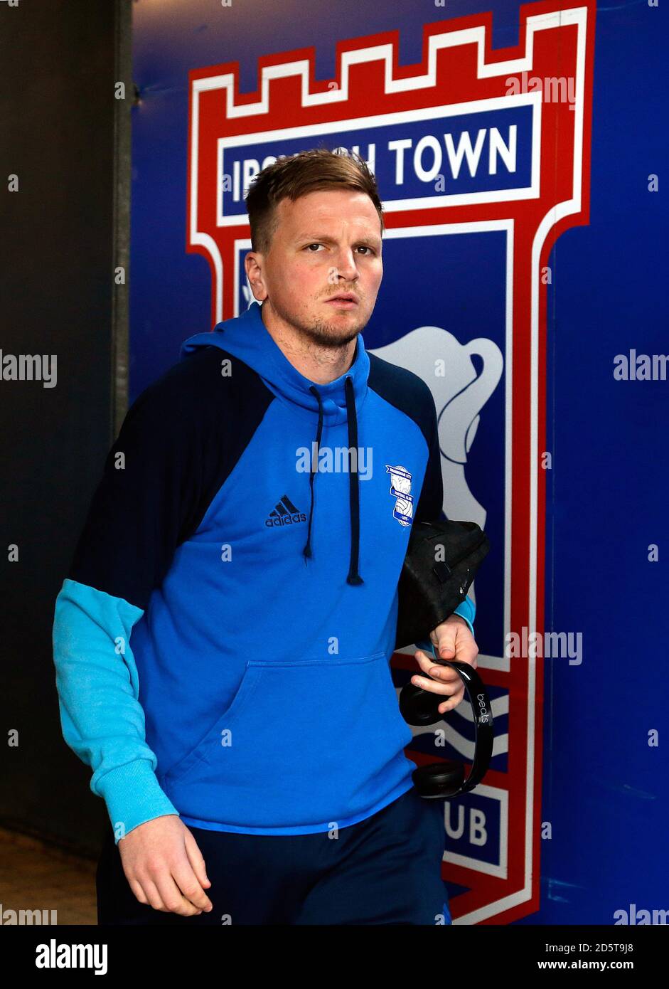 Birmingham City's Stephen Gleeson arrives at Portman Road Stock Photo ...