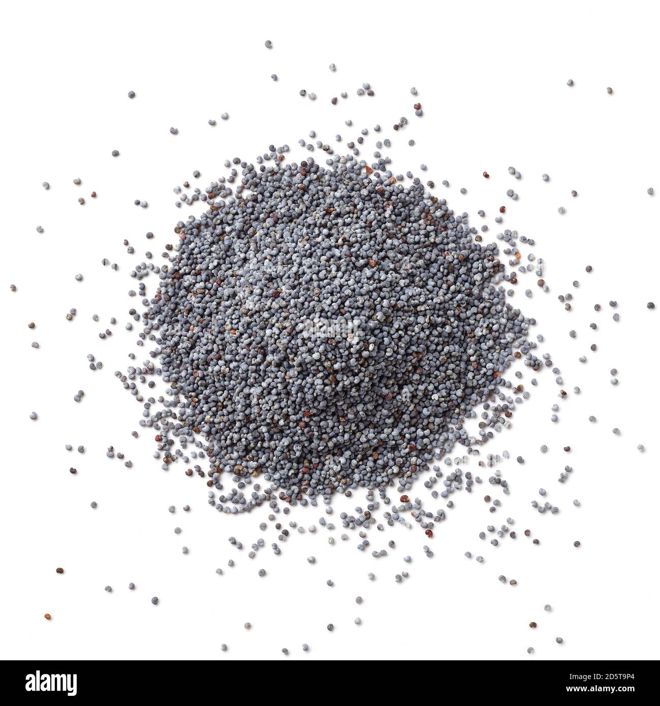 Heap of poppy seeds isolated on white background, top view Stock Photo ...