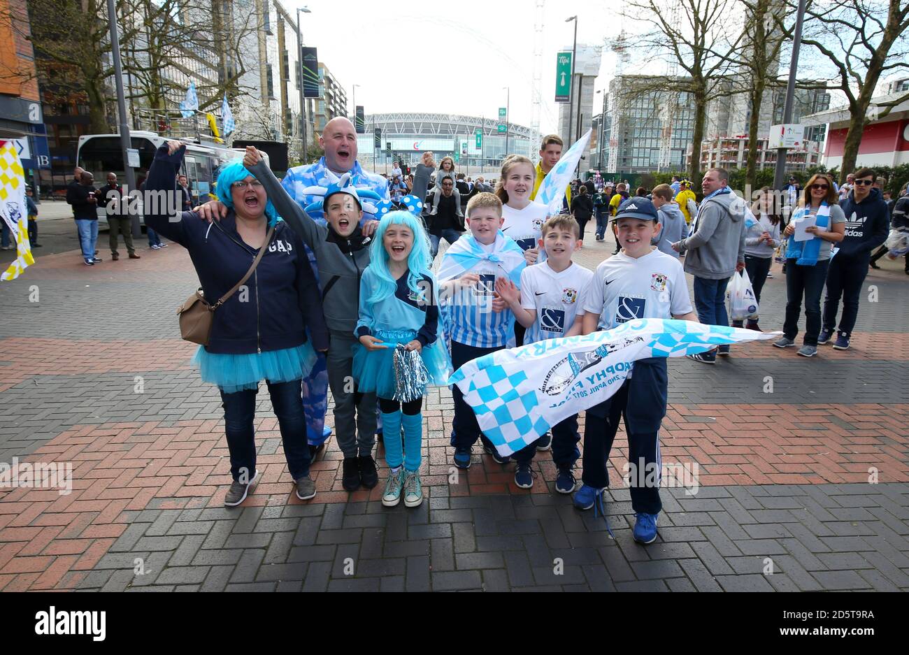 Coventry City fans on Wembley Way Stock Photo - Alamy