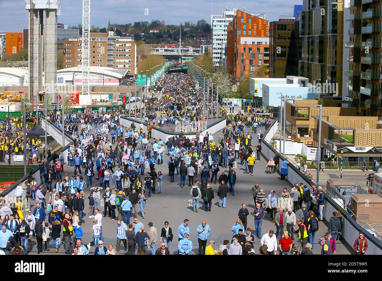General view of fans on Wembley Way Stock Photo - Alamy