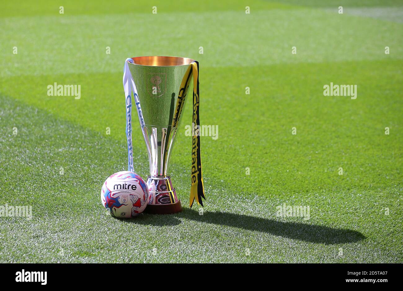 Trophy on football pitch hi-res stock photography and images - Alamy