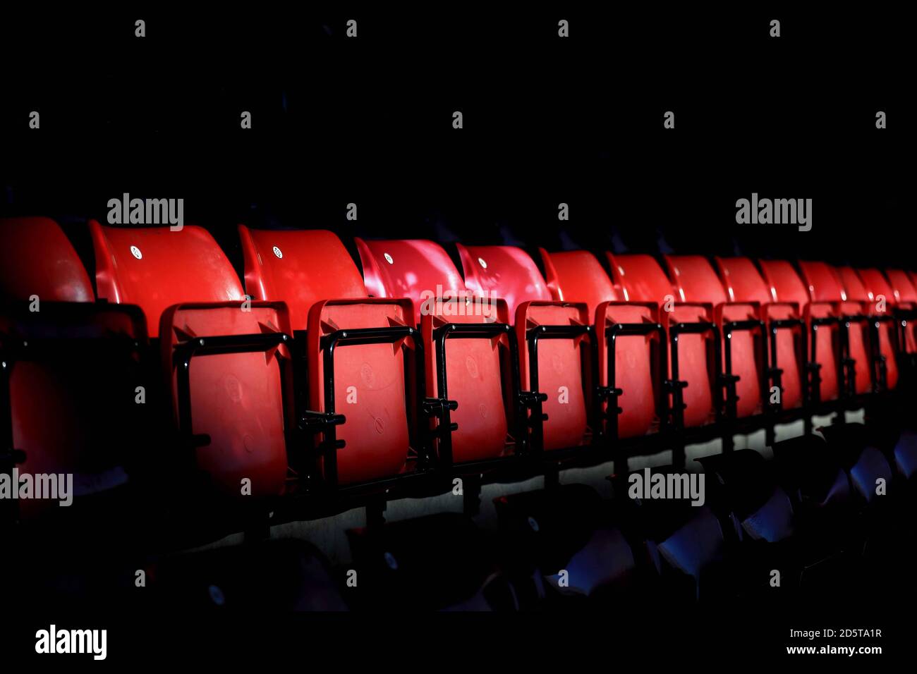 Seats in the Doug Ellis stand before kick-off Stock Photo - Alamy