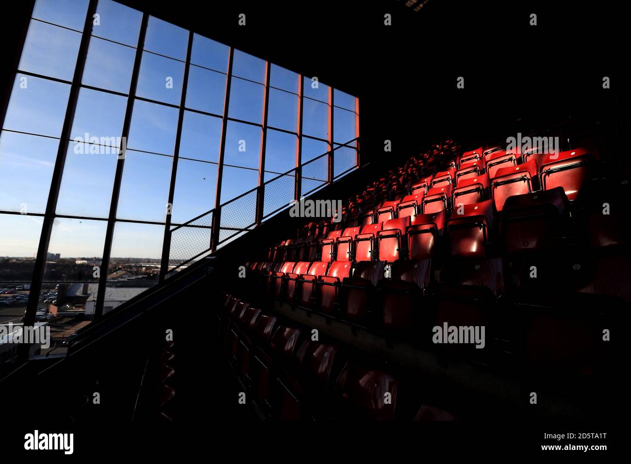 Seats in the Doug Ellis stand before kick-off Stock Photo - Alamy