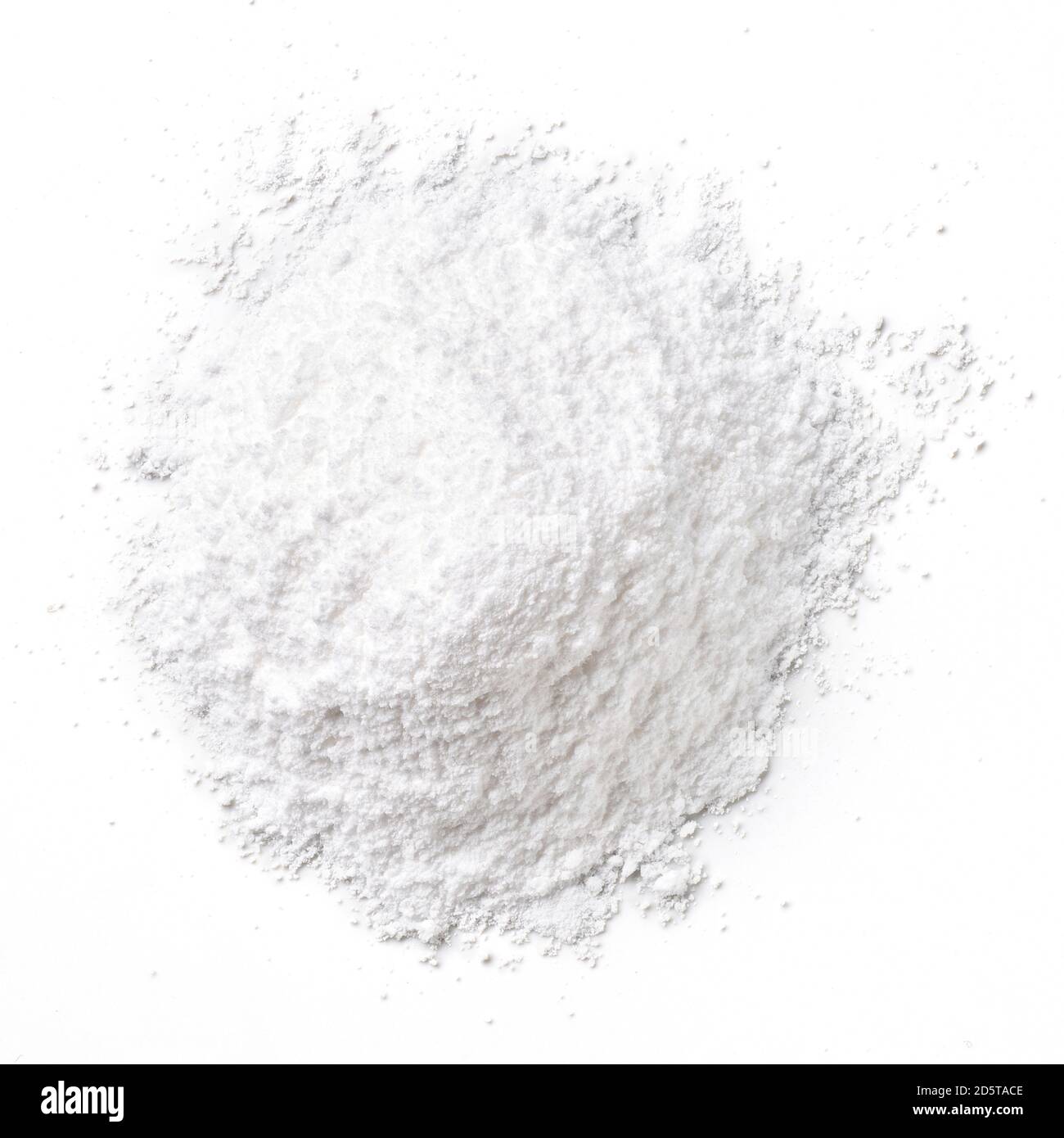 White bowl of baking powder isolated on white background, top view ...