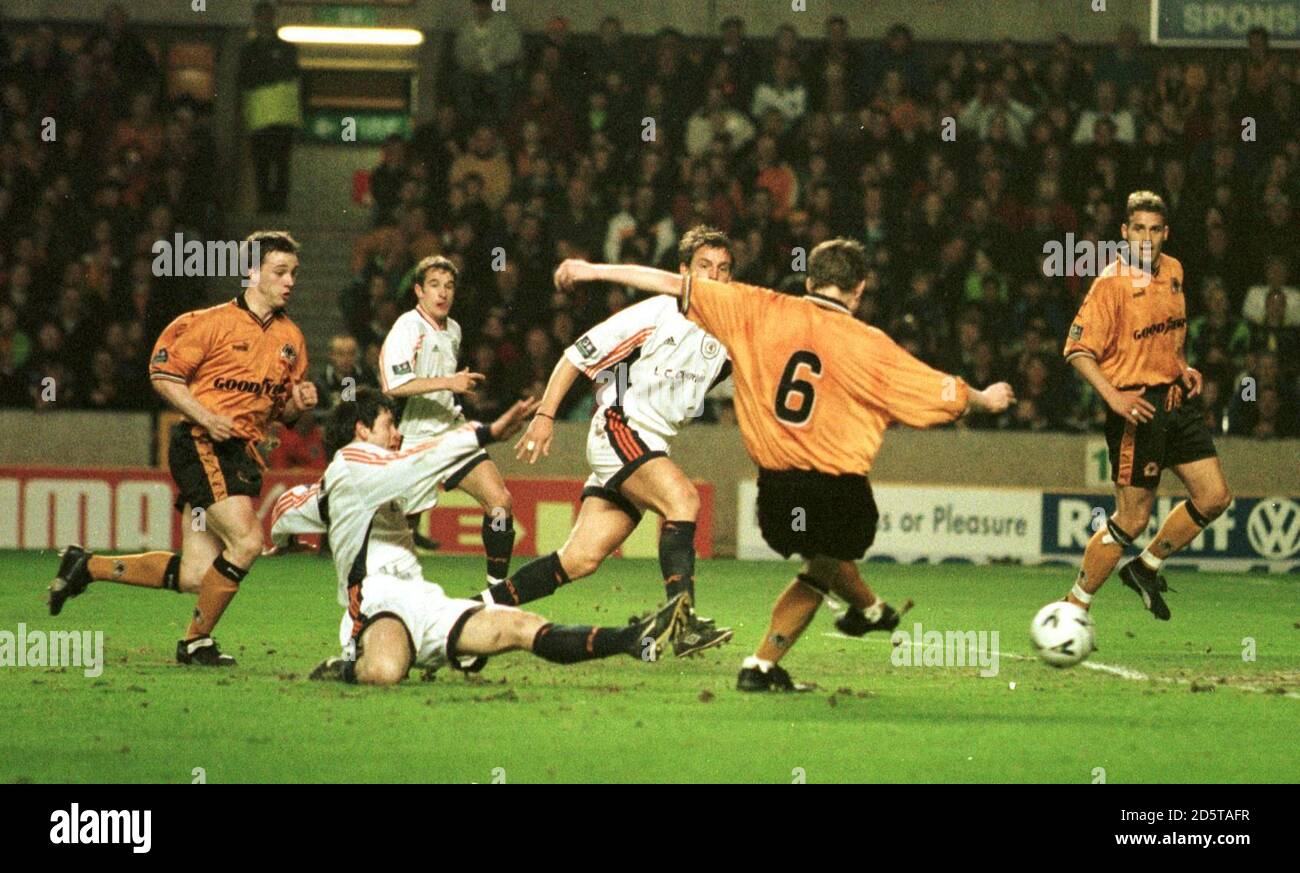 Wolves's Carl Robinson scores first goal Stock Photo - Alamy