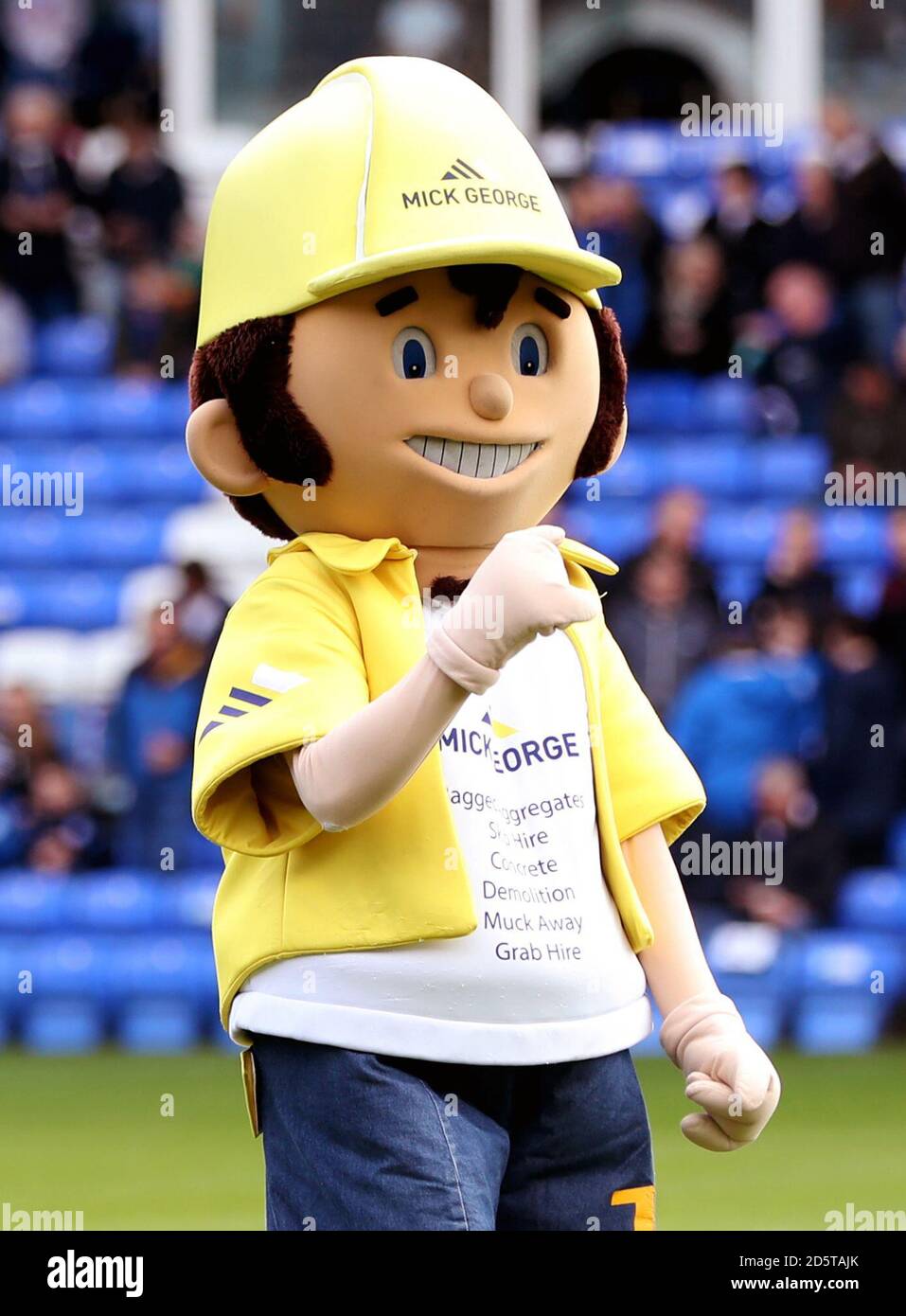 The Mick George builder's mascot Stock Photo - Alamy