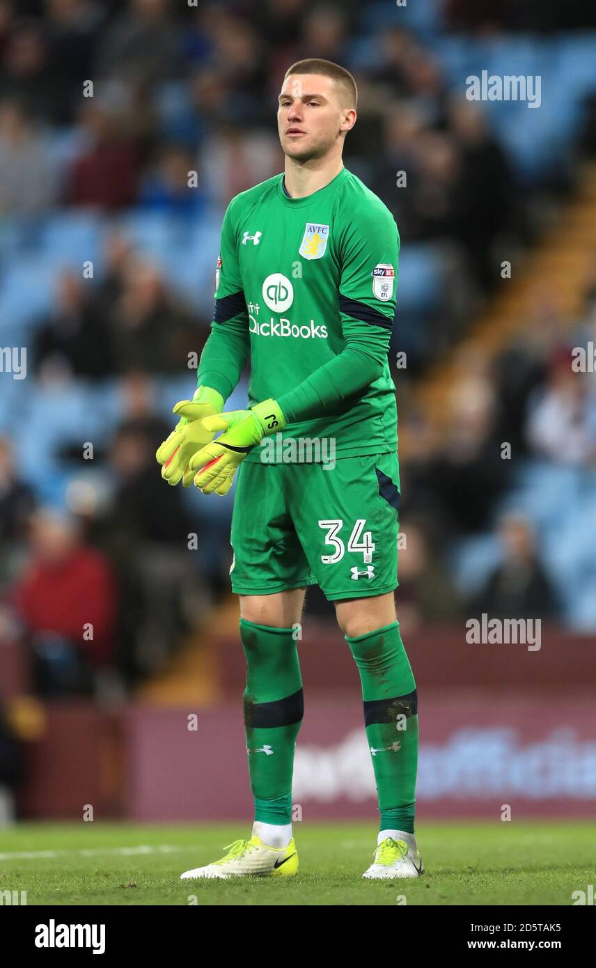 Aston Villa goalkeeper Sam Johnstone Stock Photo - Alamy