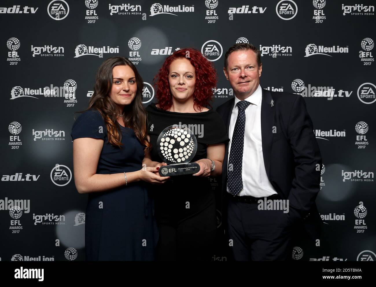 Millwall representatives with the Nick Kicks Family Club of the Year ...