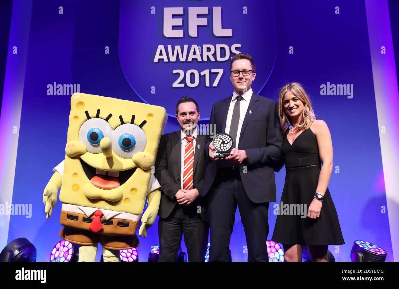 Representatives from Stevenage are presented with the Nick Kicks Family ...