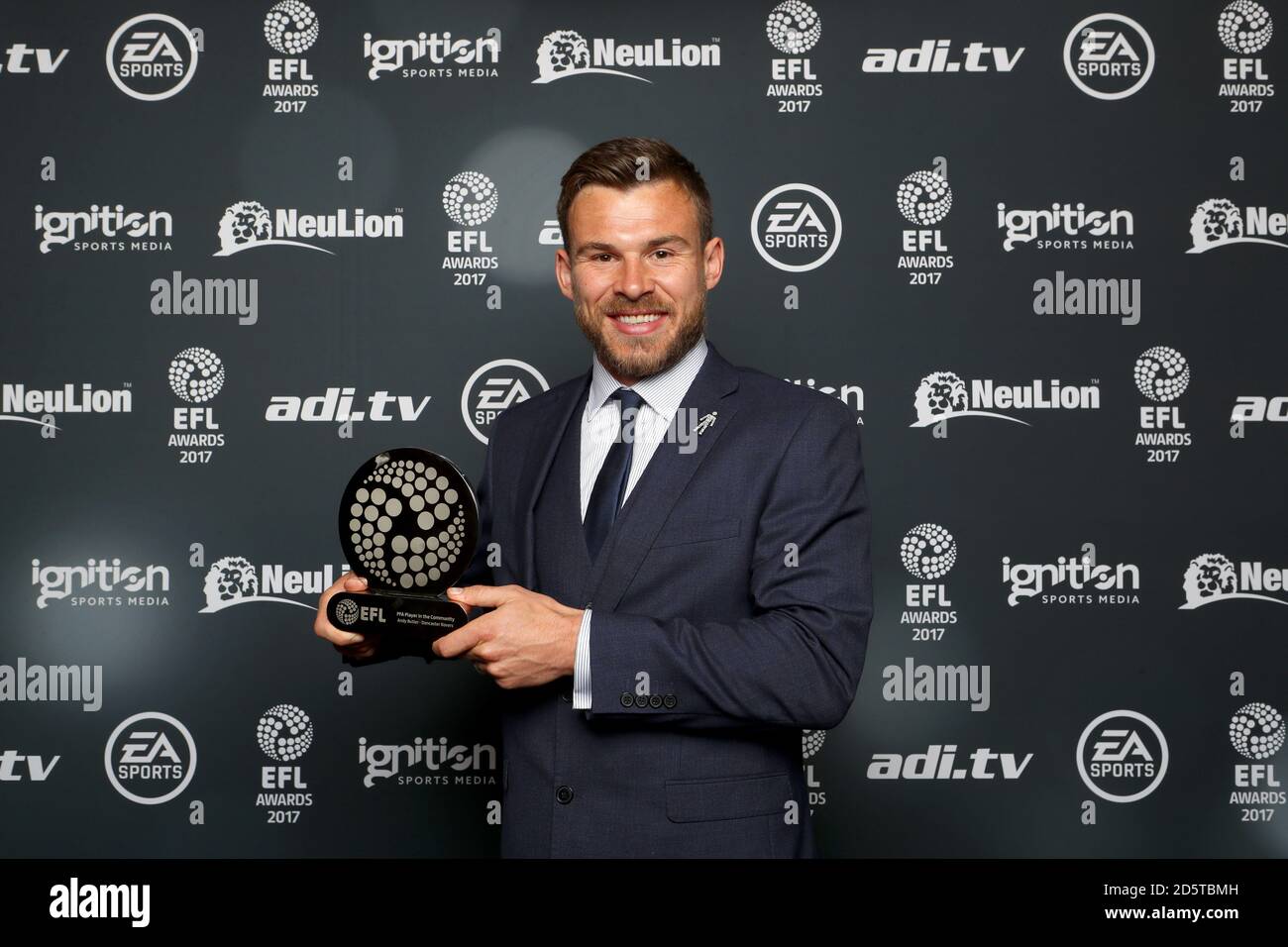 Doncaster Rover's Andy Butler with the PFA Player in the Community ...