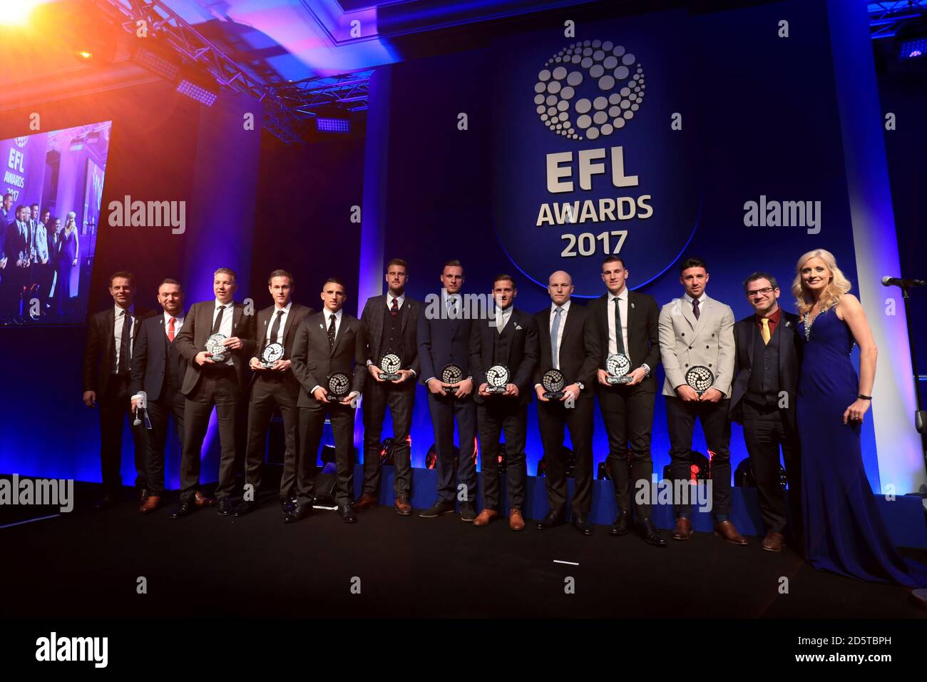 Winners collect the Football Manager Team of the Season Awards at the ...