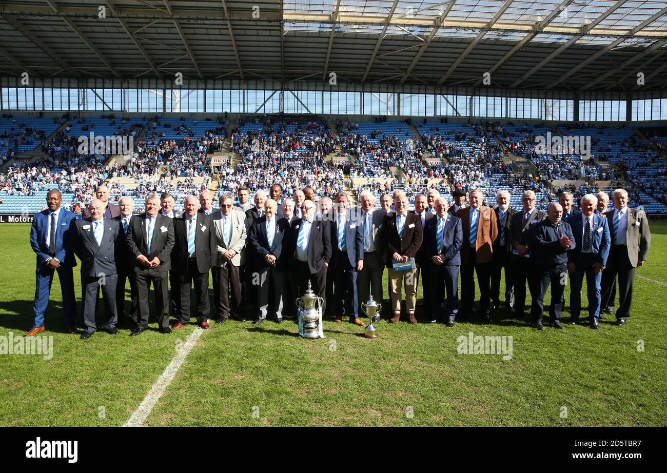 Former Coventry City players during the Legends Parade Stock Photo - Alamy