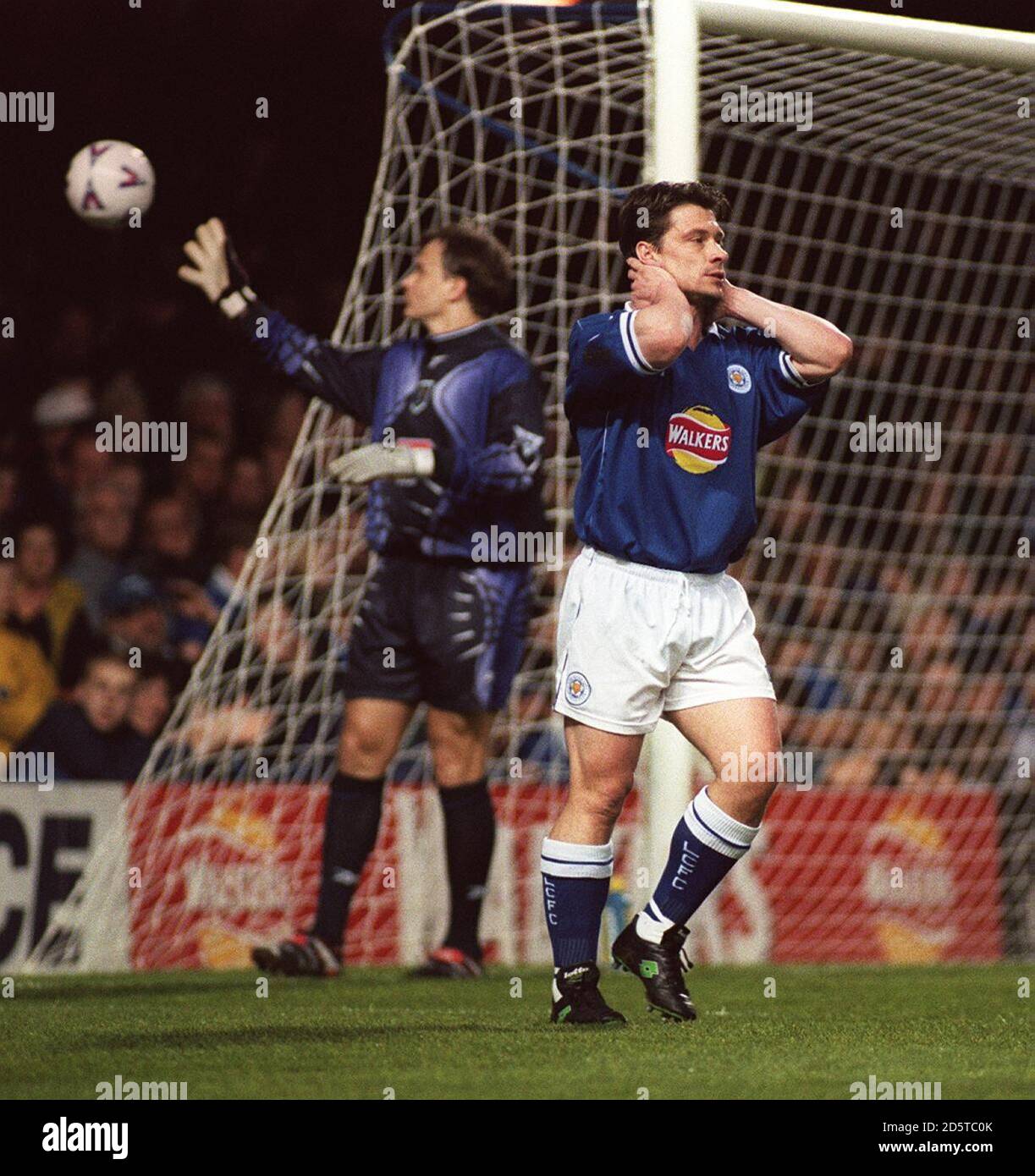 Leicester City's Tony Cottee misses an early chance Stock Photo - Alamy