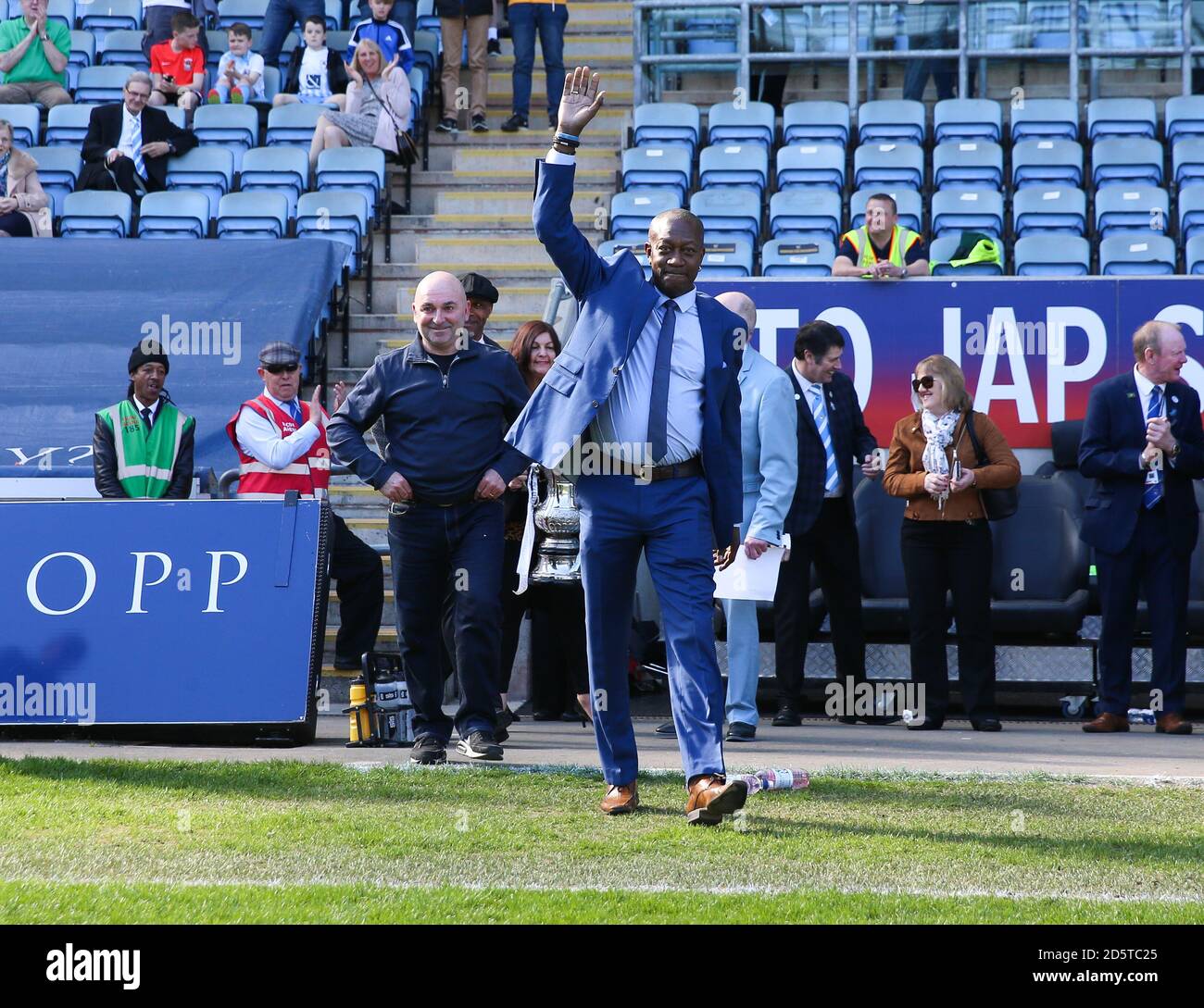 Former Coventry City players Micky Gynn (left) and David Bennett during ...