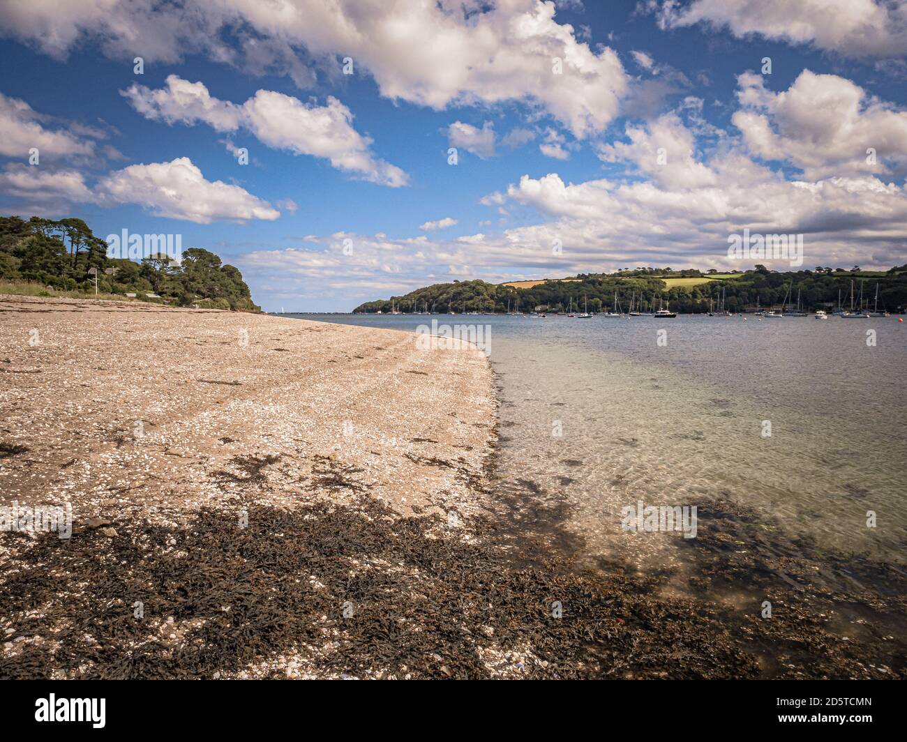 Aerial photography of the Helford Passage, Cornwall, England Stock ...