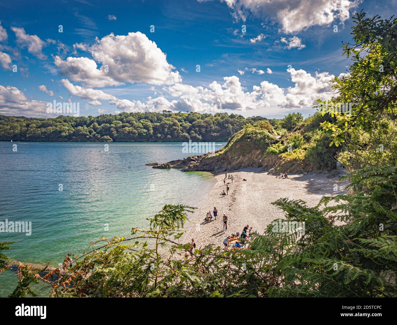 Aerial photography of the Helford Passage, Cornwall, England Stock ...
