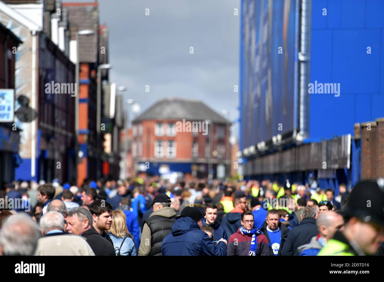 A general view of fans outside the ground before kick-off Stock Photo ...