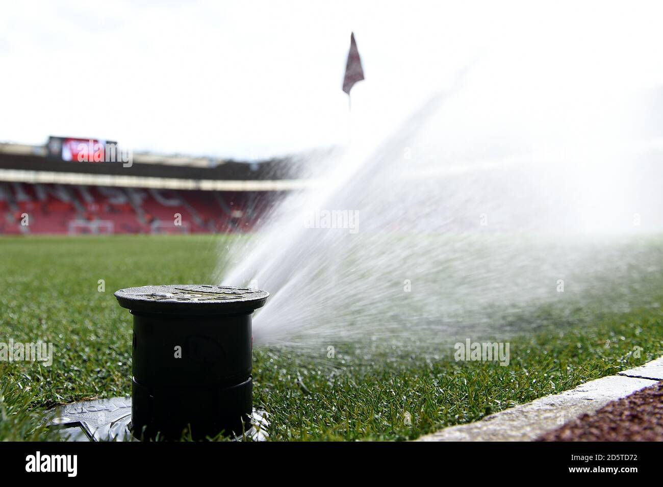 A sprinkler at St Mary's Stadium Stock Photo - Alamy