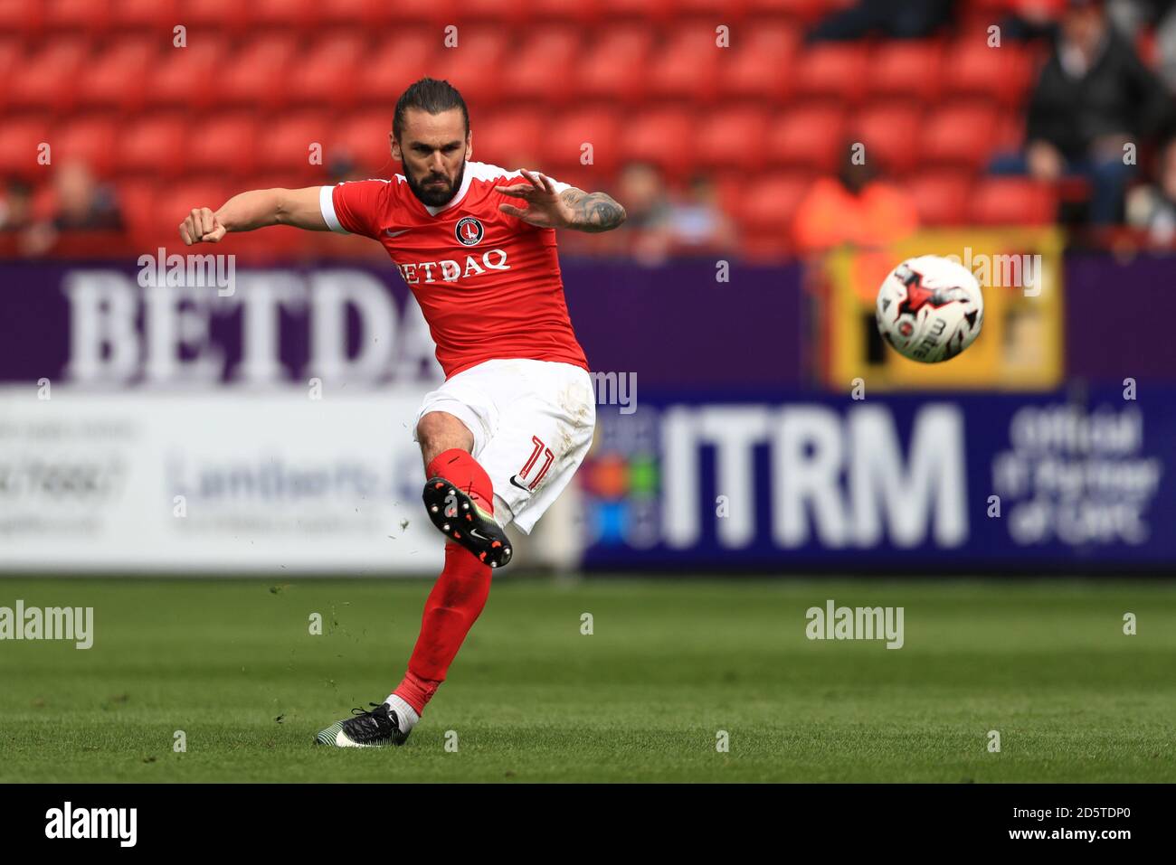 Charlton Athletic's Ricky Holmes scores his side's second goal of the ...