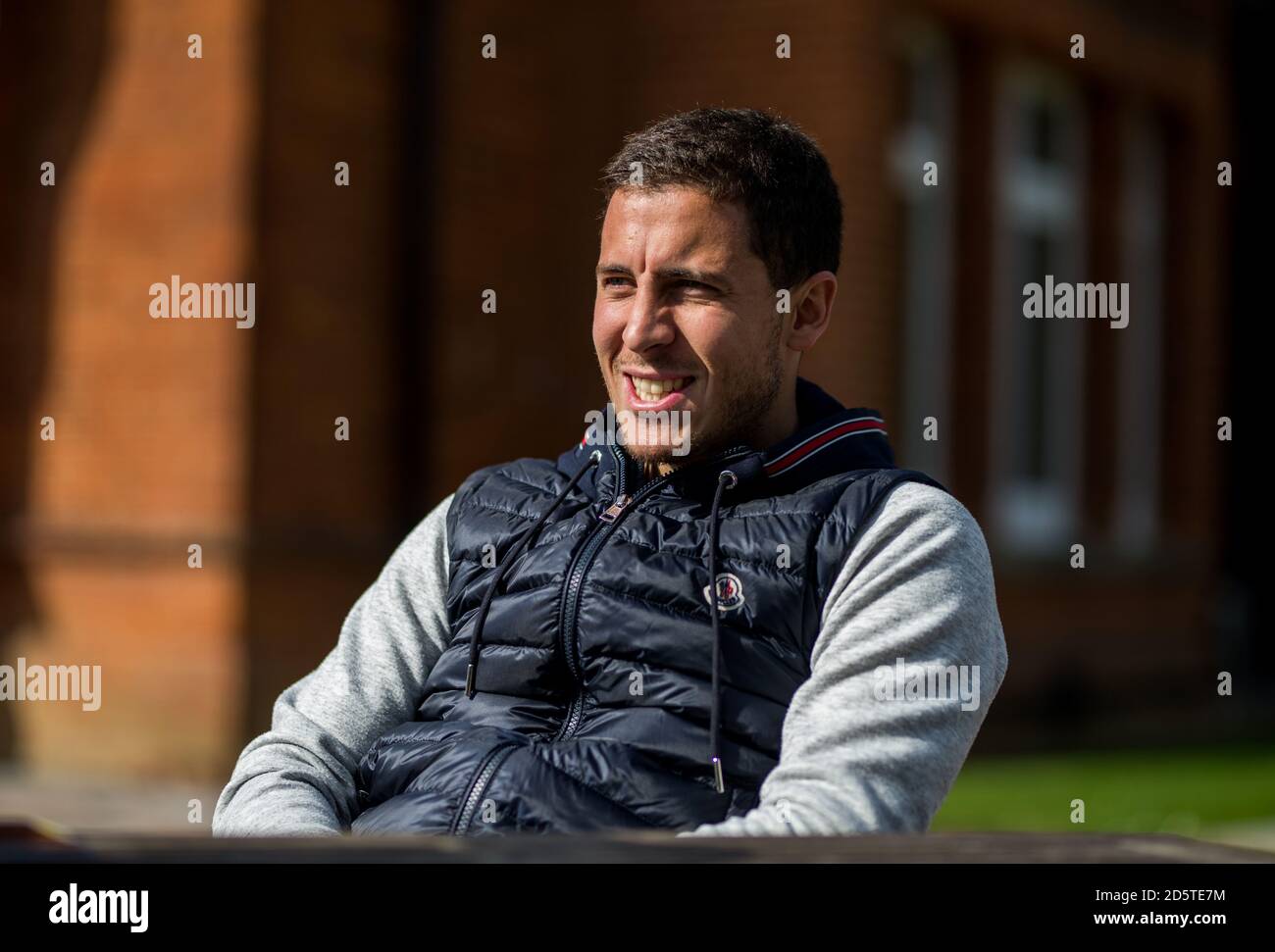 Chelsea's Eden Hazard during an interview Stock Photo - Alamy