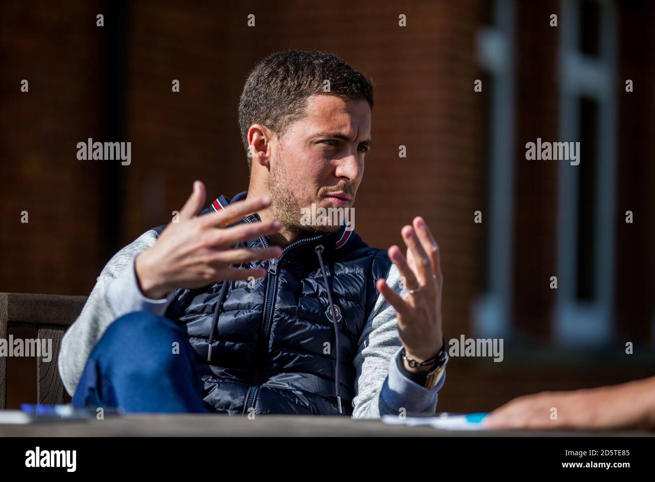 Chelsea's Eden Hazard during an interview Stock Photo - Alamy