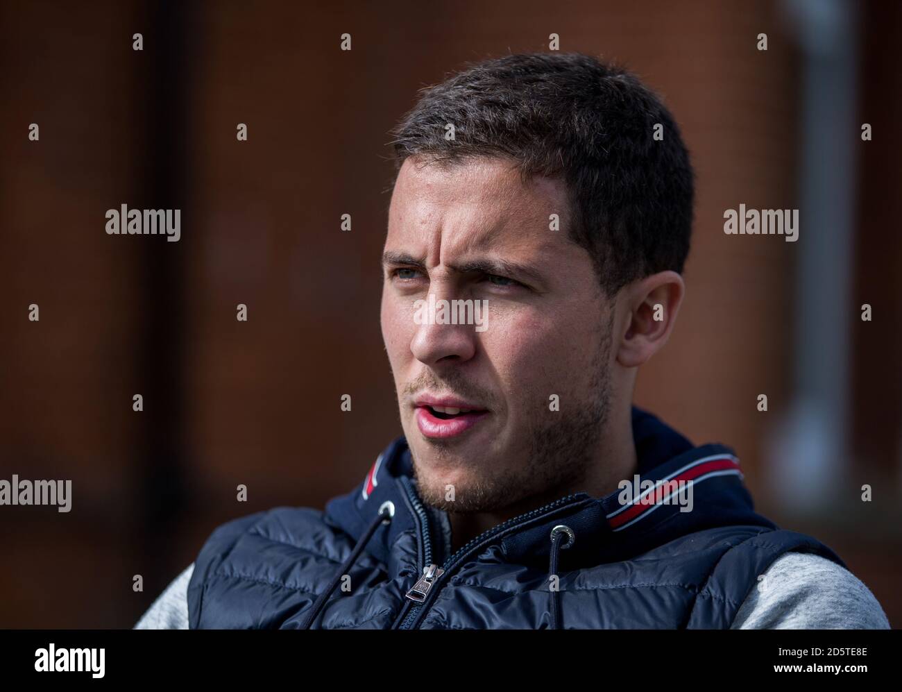 Chelsea's Eden Hazard during an interview Stock Photo - Alamy