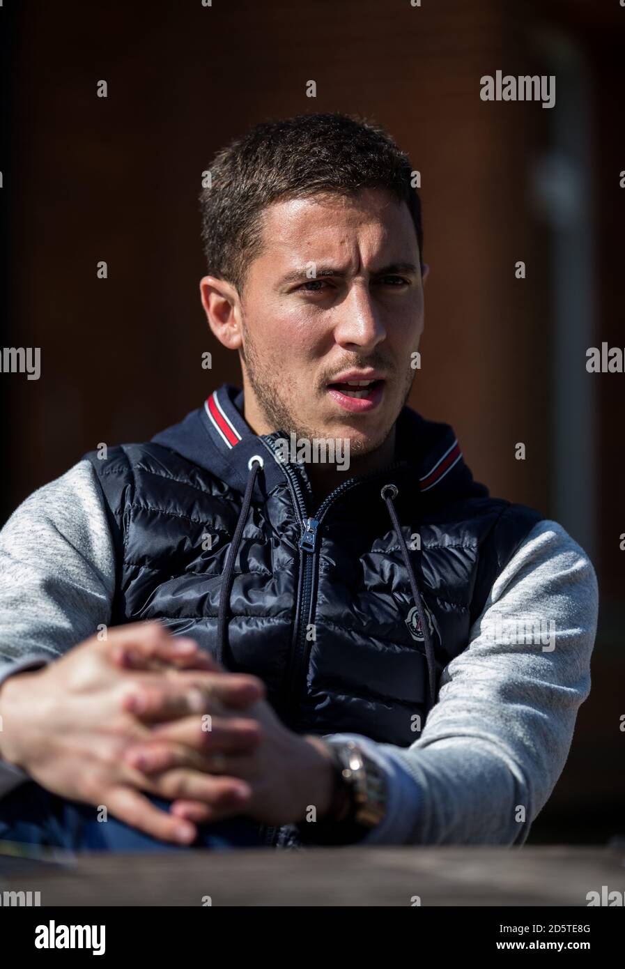 Chelsea's Eden Hazard during an interview Stock Photo - Alamy
