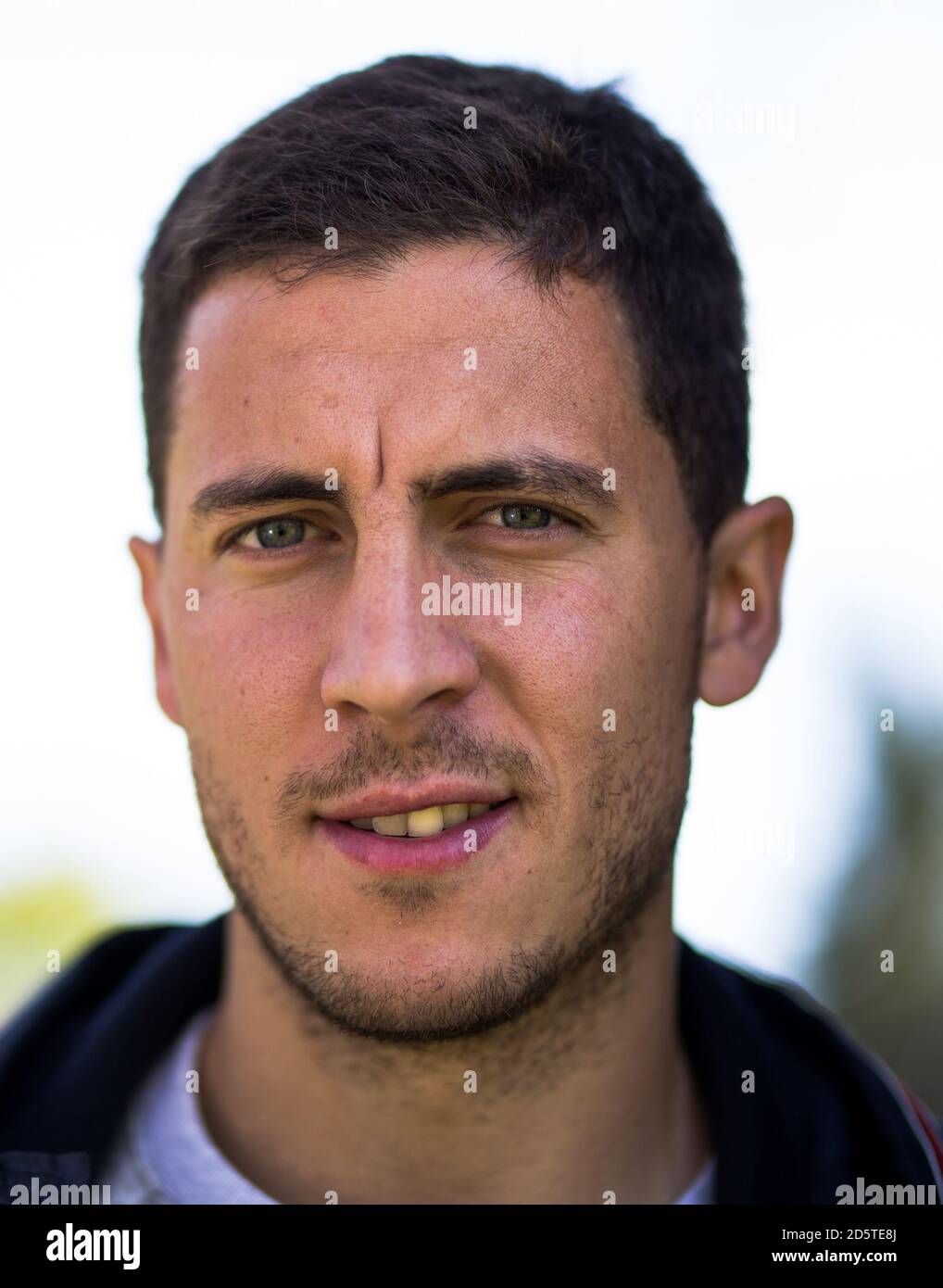 Chelsea's Eden Hazard poses after his interview Stock Photo - Alamy