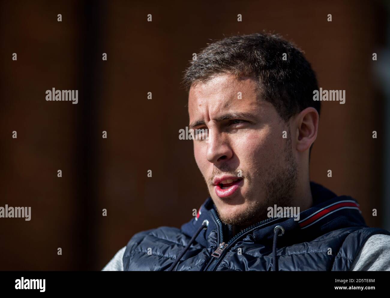 Chelsea's Eden Hazard during an interview Stock Photo - Alamy