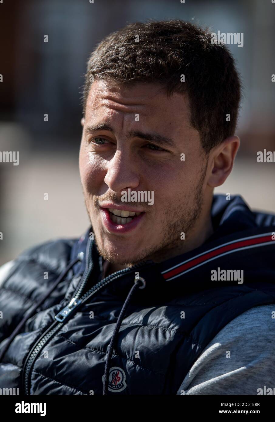 Chelsea's Eden Hazard during an interview Stock Photo - Alamy