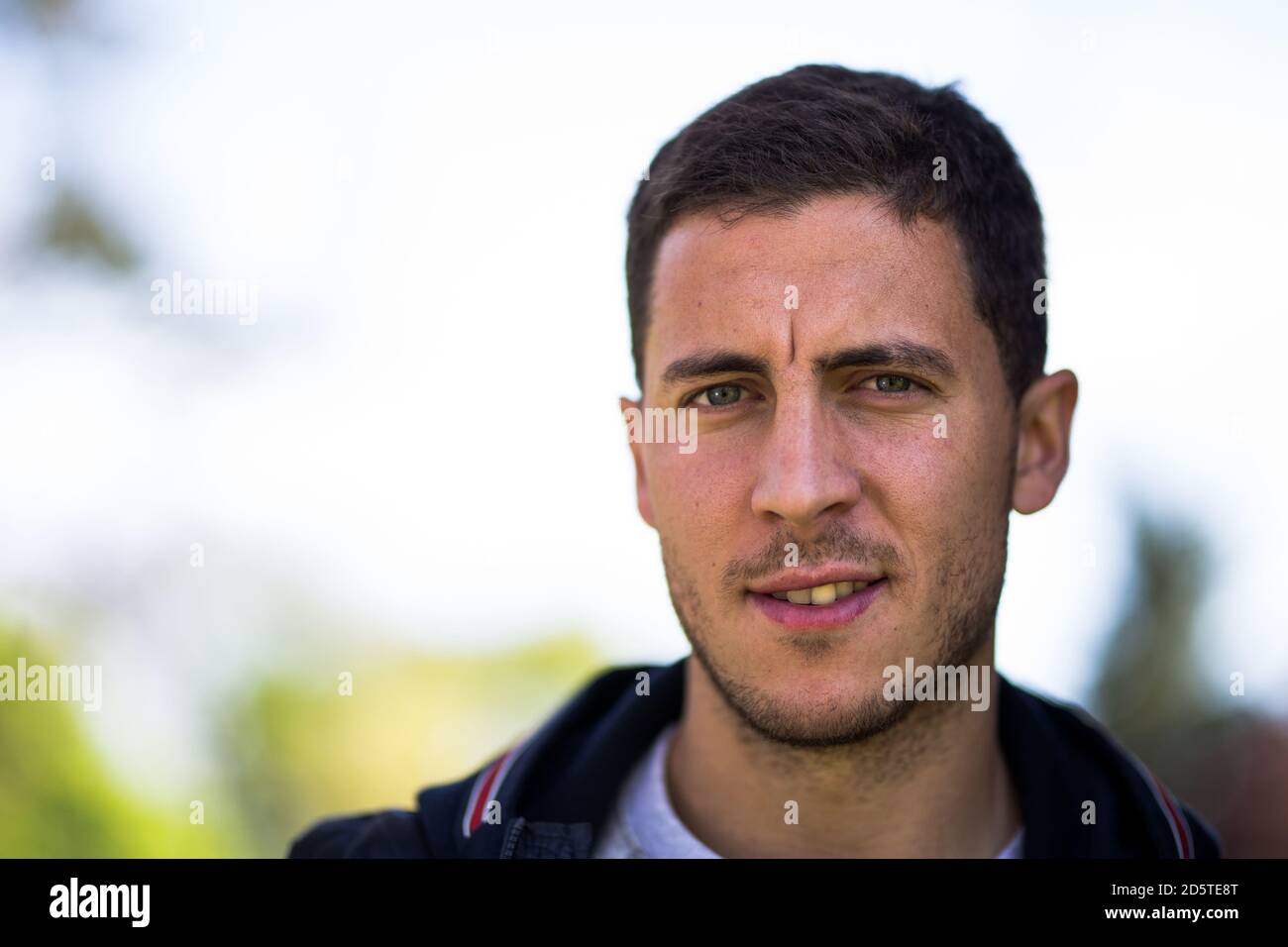 Chelsea's Eden Hazard poses after his interview Stock Photo - Alamy