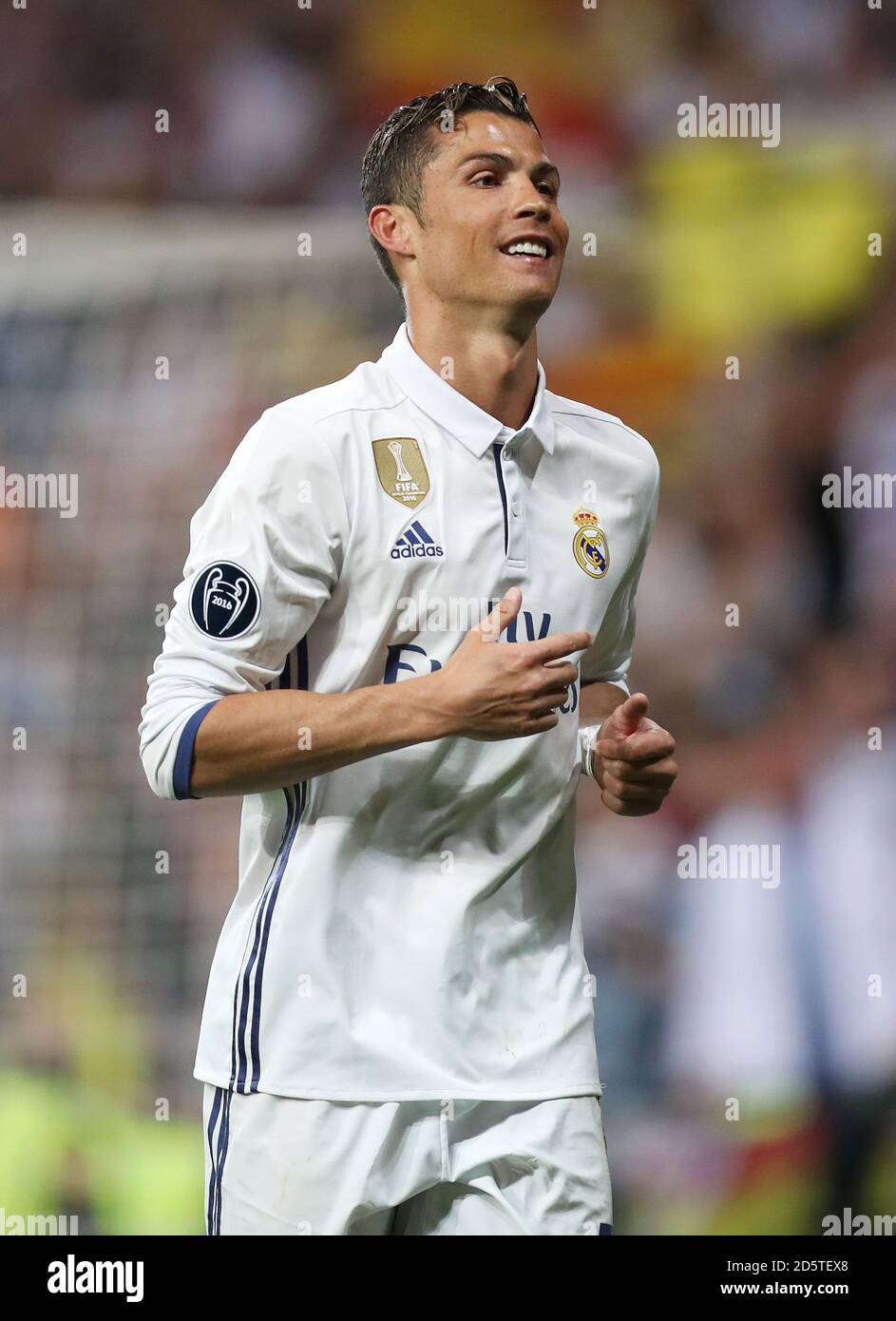 Real Madrid's Cristiano Ronaldo celebrates his side's fourth Stock ...